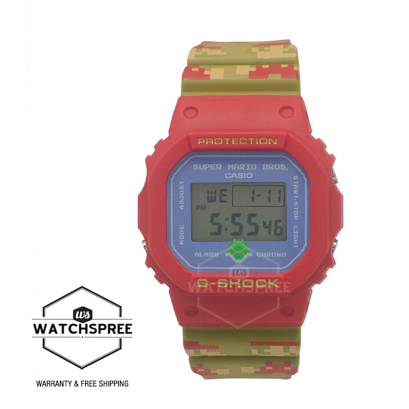 Casio G-Shock DW-5600 Lineup SUPER MARIO BROTHERS Collaboration Model Multicolour Resin Band ...