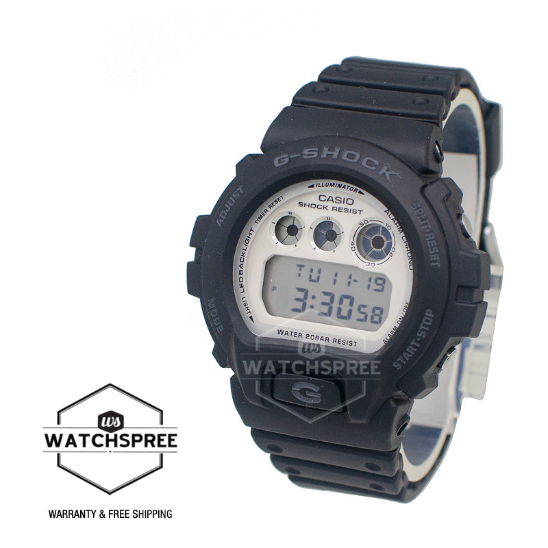 Casio G-Shock DW-6900 Lineup Black and Brilliant White Series Watch DW6900WD-1D DW-6900WD-1D DW ...