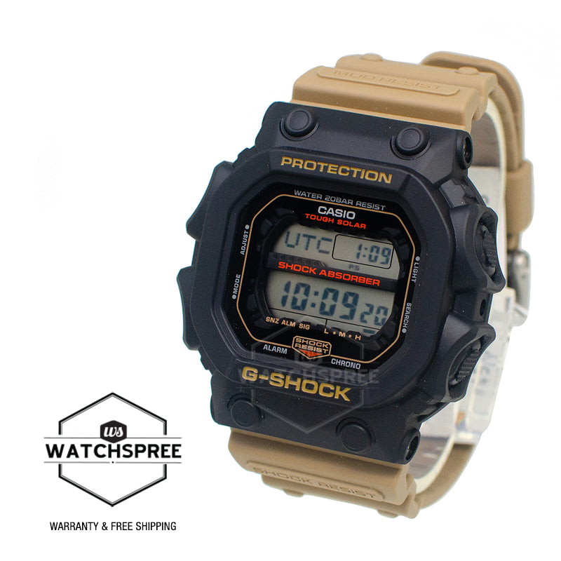 Casio G-Shock GX-56 Lineup Two-Tone Utility Series Tough Solar Beige Resin Band Watch GX56TU-1A5 ...