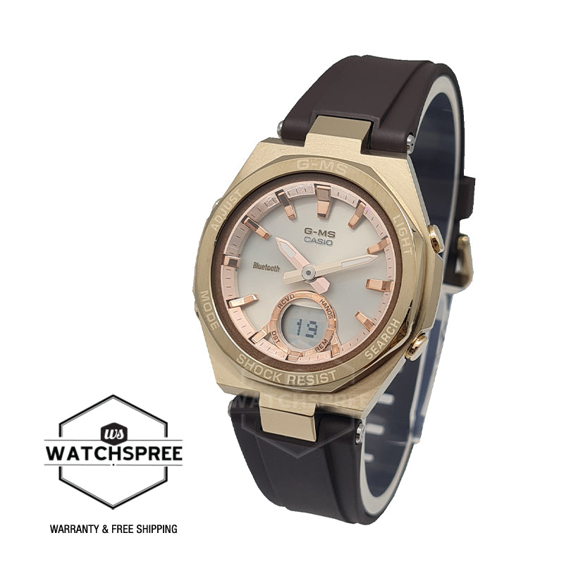 Casio Baby-G G-MS Lineup Bluetooth® Solar Dark Brown Resin Band Watch MSGB100MV-5A MSG-B100MV-5A ...