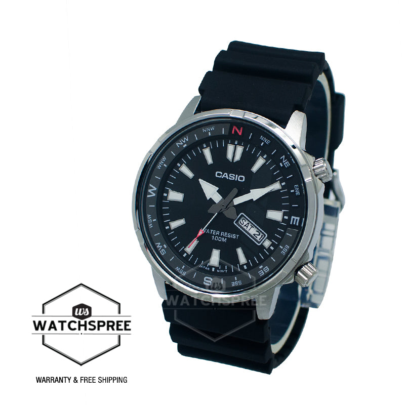 Casio Men's Analog Sporty Black Resin Band Watch MTD130-1A MTD-130-1A| Watchspree