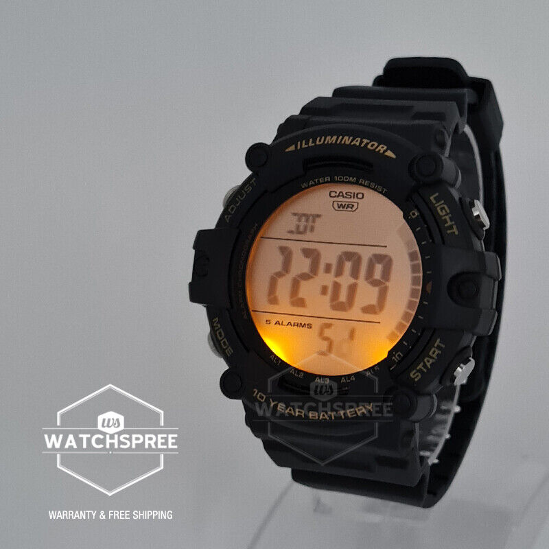 Casio Digital Black Resin Band Watch AE1500WHX-1A AE-1500WHX-1A| Watchspree