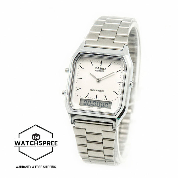 Casio Vintage Series Standard Analog Digital Silver Stainless Steel ...