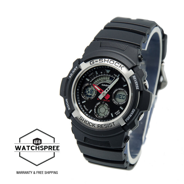 Casio G-Shock Analog Digital Sports Black Resin Band Watch AW590-1A AW ...