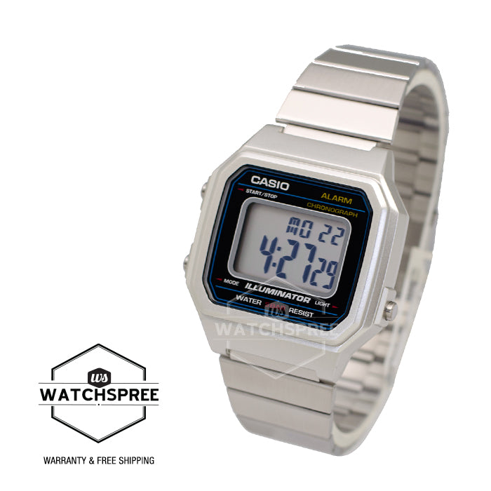 Casio Unisex Digital Silver Stainless Steel Band Watch B650WD-1A B ...