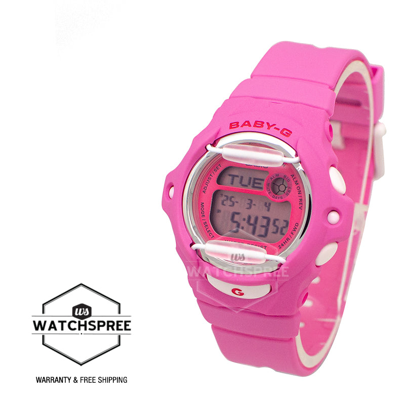 Casio Baby-G BG-169 Lineup Cherry Red Accents Pink Resin Band Watch ...