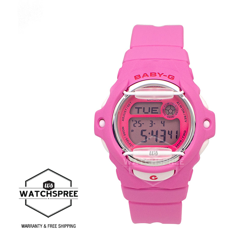 Casio Baby-G BG-169 Lineup Cherry Red Accents Pink Resin Band Watch ...