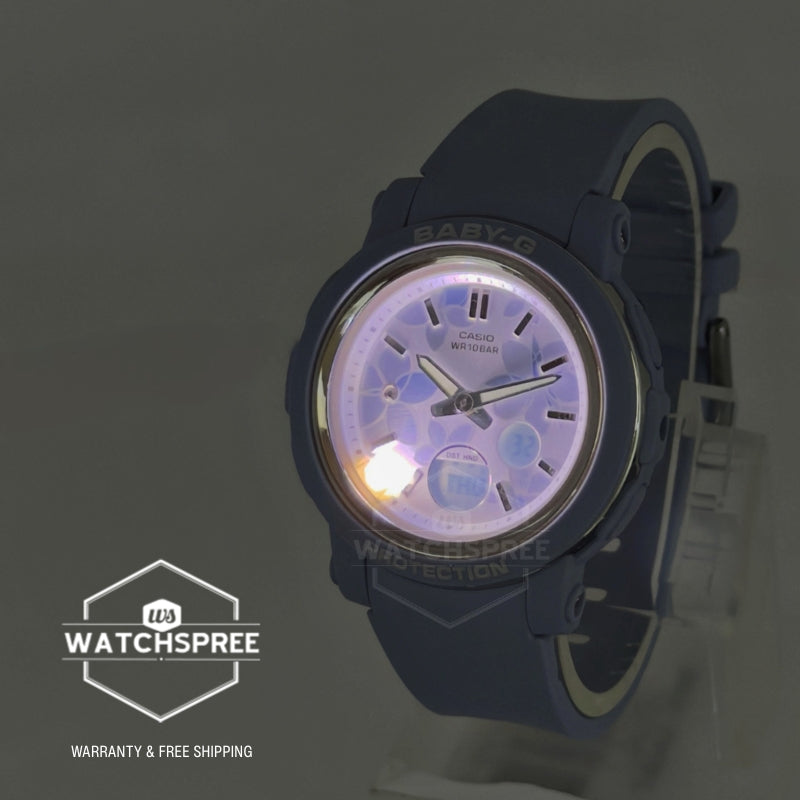 Casio Baby-G BGA-290 Lineup Flower Design Blue Resin Band Watch ...