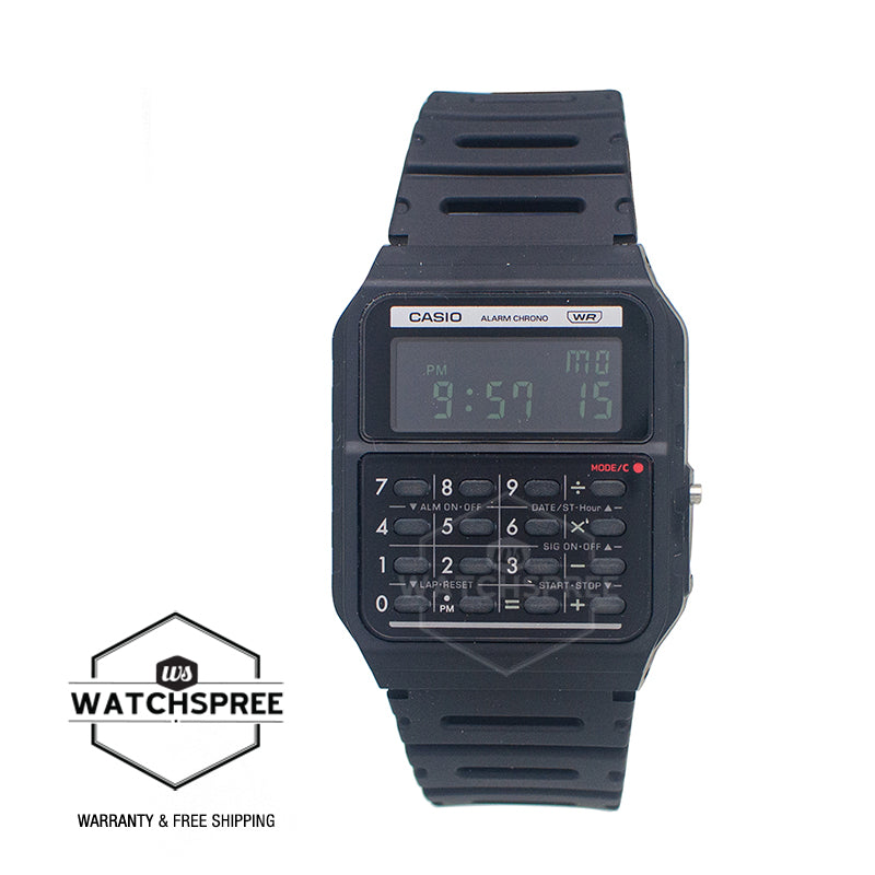 Casio Digital Pop Series Dual Time Calculator Bio-Based Black Resin ...