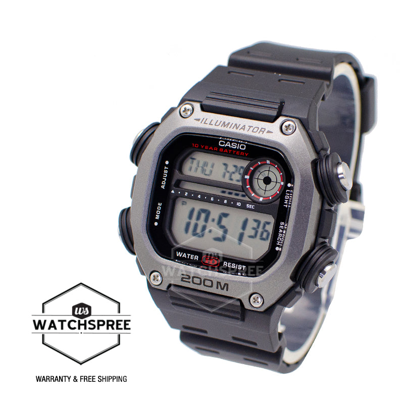 Casio Standard Digital Black Resin Band Watch DW291H-1A DW-291H-1A ...