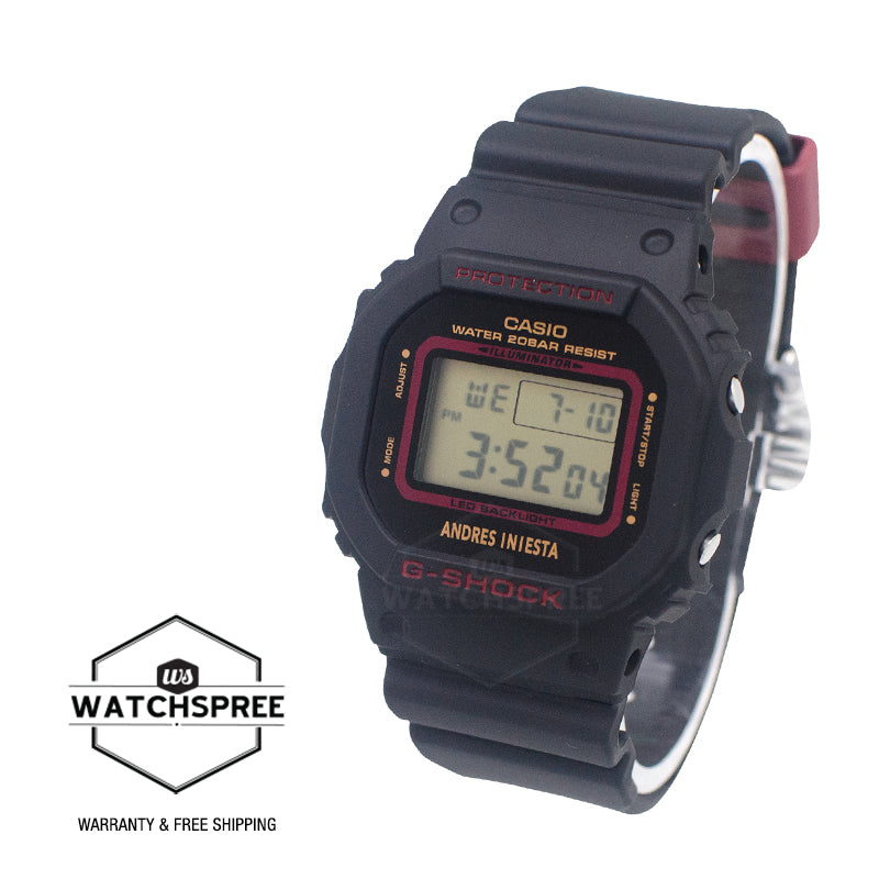Casio G-Shock DW-5600 Lineup Football Player Andrés Iniesta's Signature ...