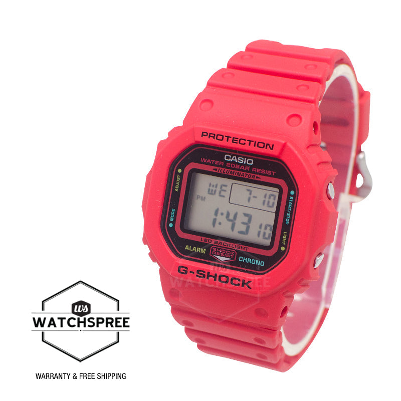 Casio G-Shock DW-5600 Lineup Energy Park Series Bio-Based Red Resin ...