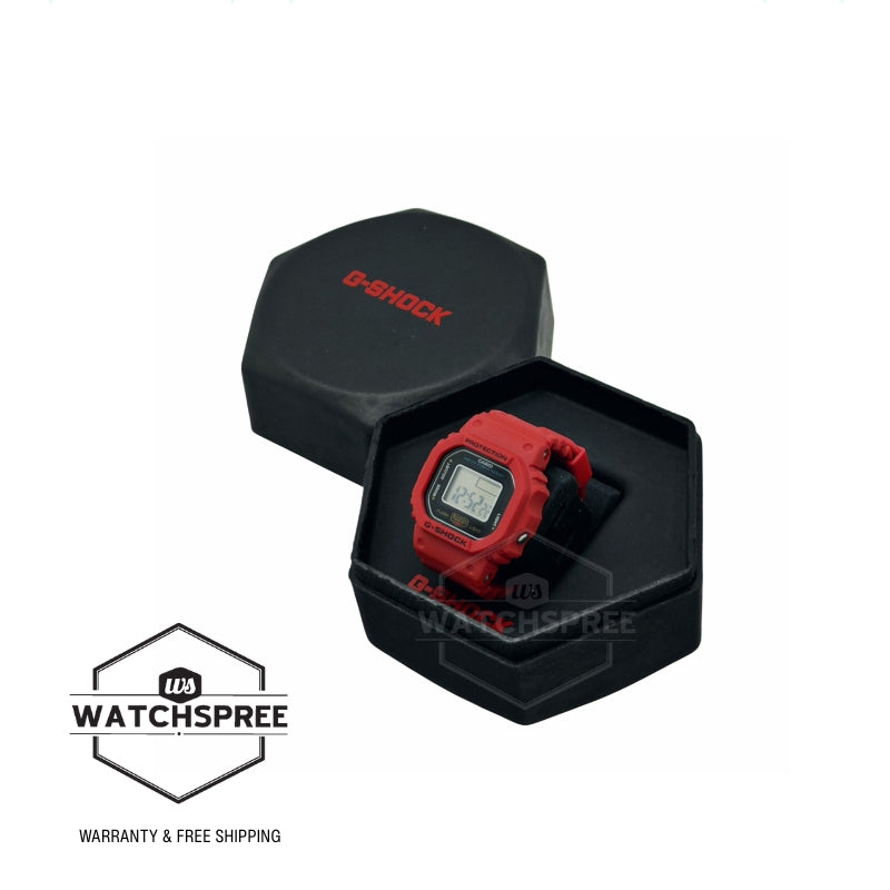 Casio G-Shock nano DWN-5600 Lineup Bio-Based Red Resin Band Watch ...