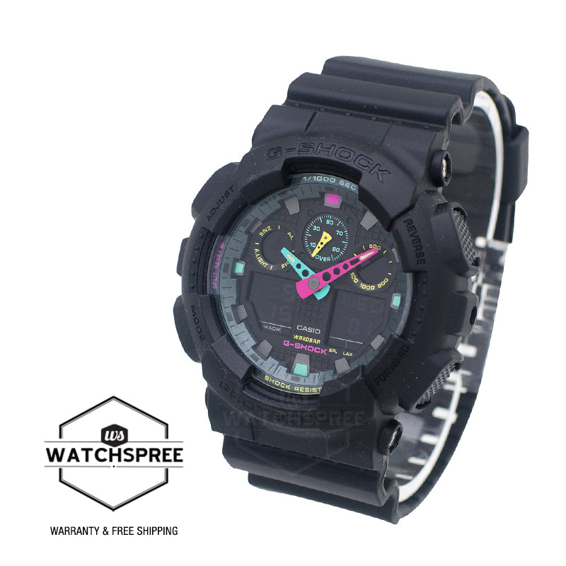 Casio G-Shock GA-100 Lineup Multi Fluorescent Accents Series Watch ...