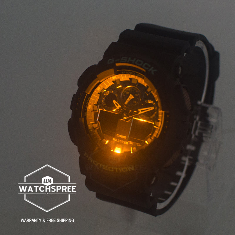 Casio G-Shock GA-100 Lineup Neoclassic Black Resin Band Watch GA100RC ...