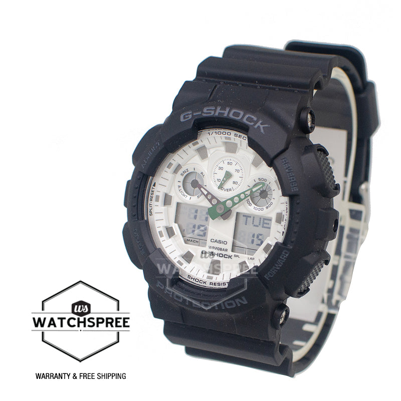 Casio G-Shock GA-100 Lineup Black and Brilliant White Series Watch ...