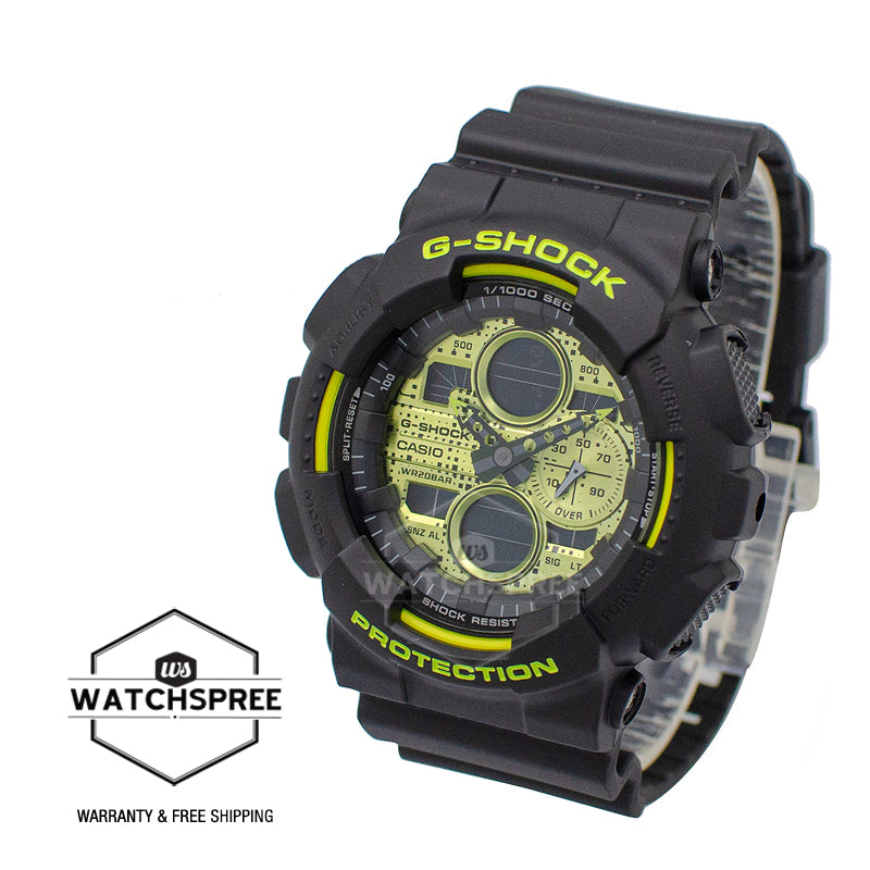 Casio G-Shock Special Color GA-140 Series Matte Black Resin Band Watch ...