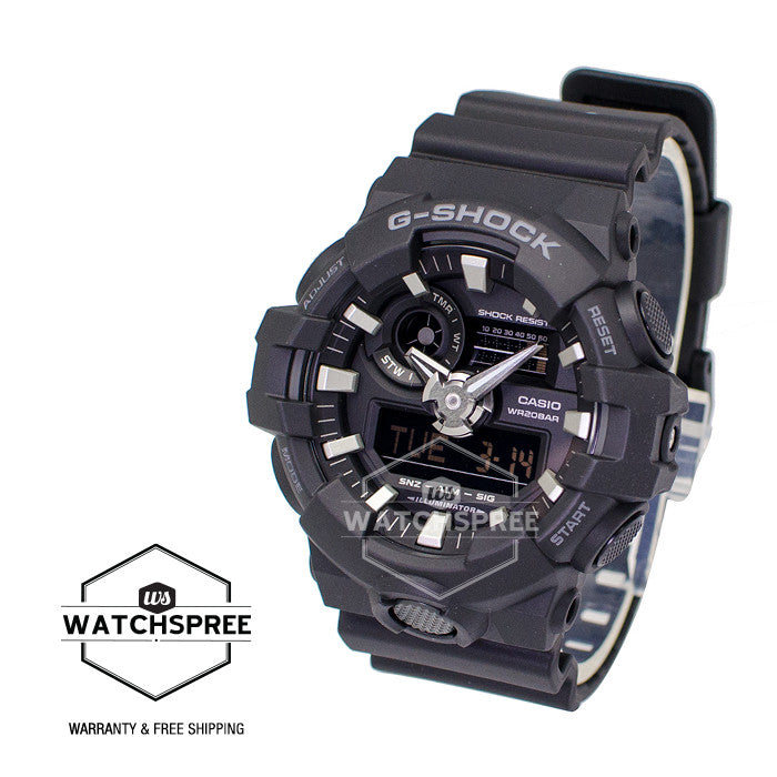 Casio G-Shock New GA-700 Black Resin Band Watch GA700-1B GA-700-1B ...