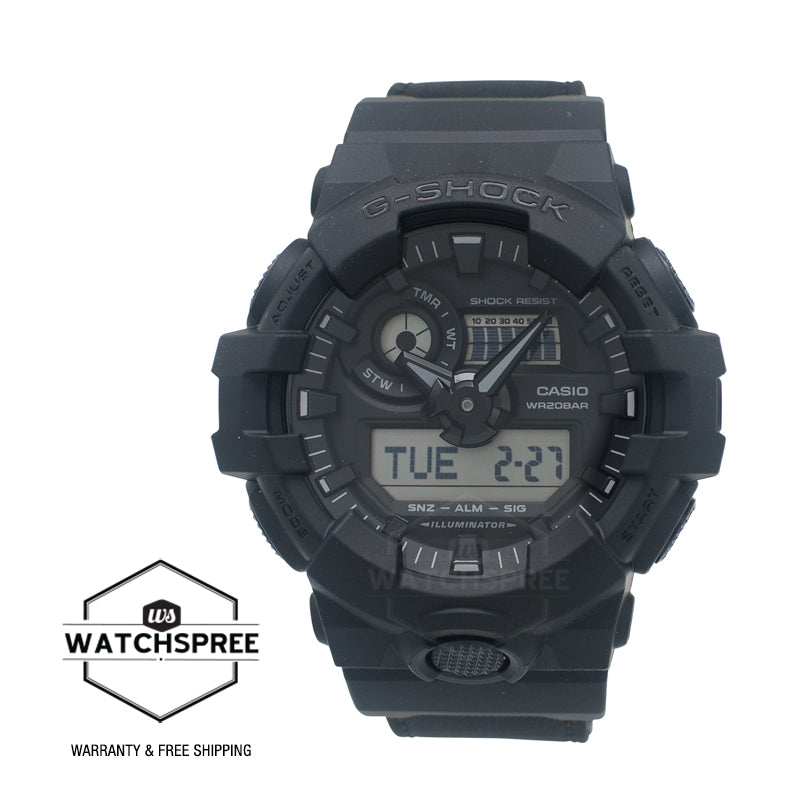 Casio G-Shock GA-700 Lineup Utility Black CORDURAÇ® Watch GA700BCE-1A ...