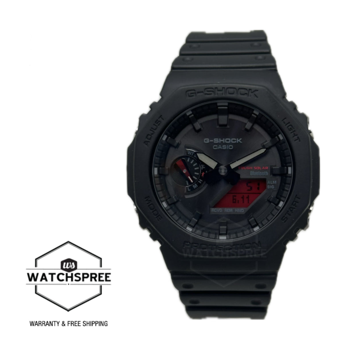 Casio G-Shock GA-2100 Lineup Black and Bold Red Series Carbon Core Gua ...