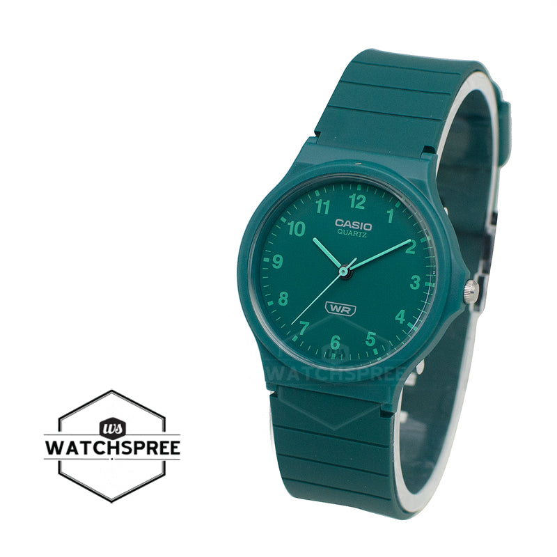 Casio Pop Series Classic Analog Bio-Based Green Resin Band Watch MQ24B ...