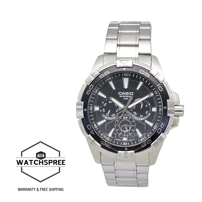 Casio Men's Diver Look Standard Analog Silver Stainless Steel Band ...