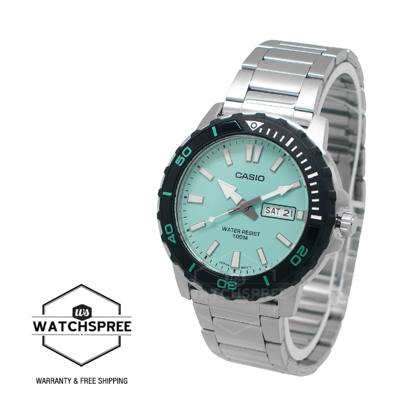 Casio Men's Analog Sporty Stainless Steel Band Watch MTD125D-2A2 MTD ...