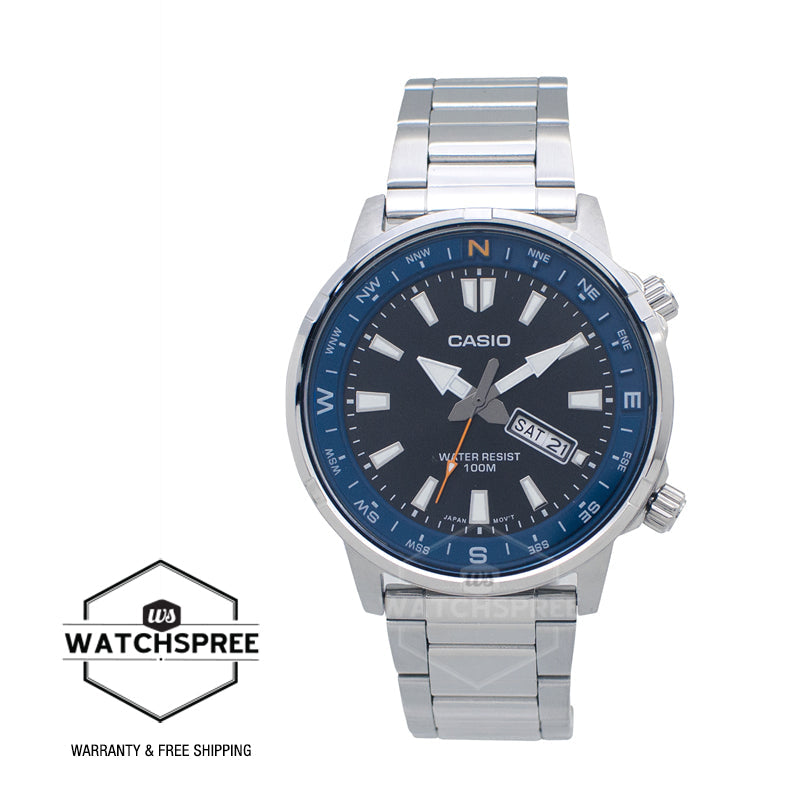 Casio Men's Analog Sporty Stainless Steel Band Watch MTD130D-1A2 MTD ...