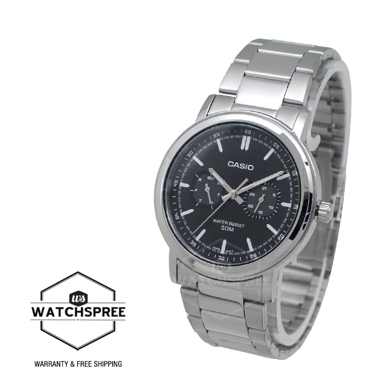 Casio Men's Analog Stainless Steel Band Watch MTPE335D-1E MTP-E335D-1E ...