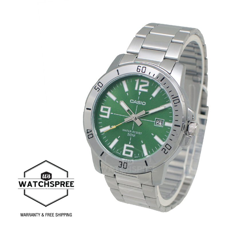 Casio Men's Analog Sporty Stainless Steel Band Watch MTPVD01D-3B MTP ...