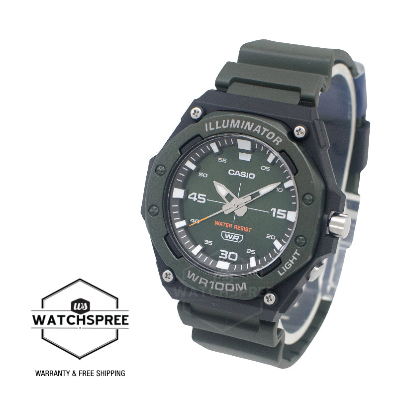 Casio Analog Army Green Resin Band Watch MW620H-3A MW-620H-3A| Watchspree