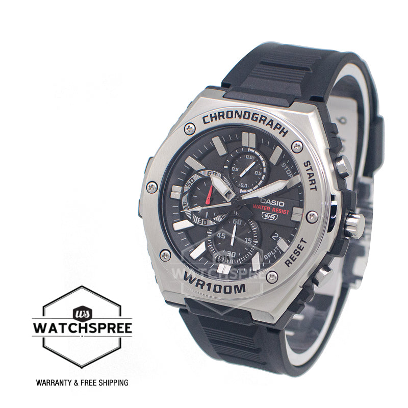 Casio Sporty Chronograph Black Resin Band Watch MWA300H-1A MWA-300H-1A ...