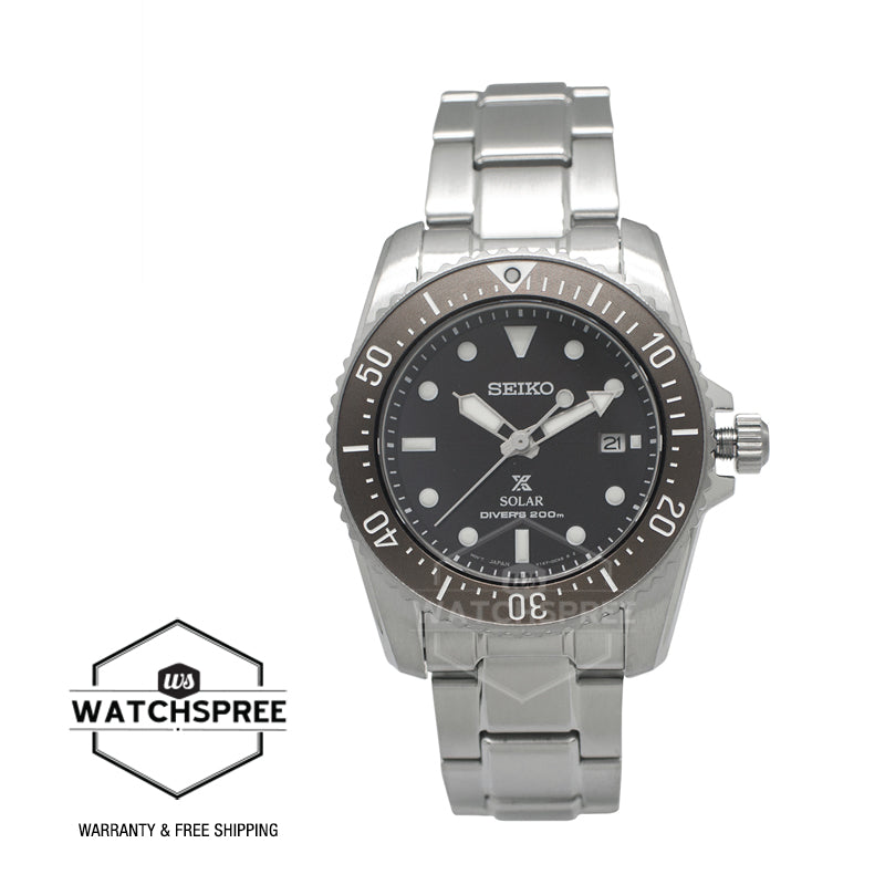 Seiko Prospex Solar Diver's Stainless Steel Band Watch SNE571P1| Watchspree