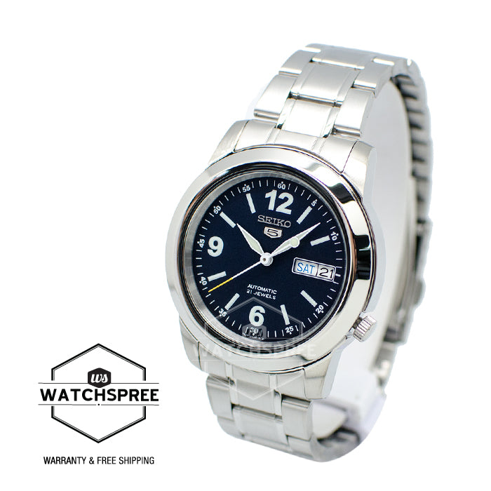 Seiko Men's 5 Automatic Silver Stainless Steel Band Watch SNKE61K1 ...