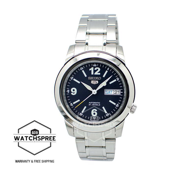 Seiko Men's 5 Automatic Silver Stainless Steel Band Watch SNKE61K1 ...