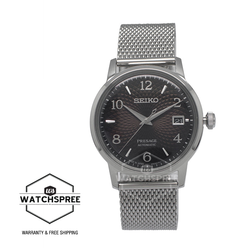 Seiko Presage (Japan Made) Automatic Stainless Steel Mesh Band Watch ...
