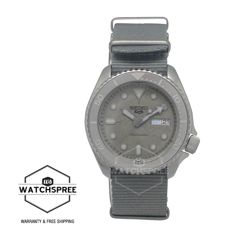 Seiko 5 Sports Automatic Grey Nylon Strap Watch SRPG61K1| Watchspree