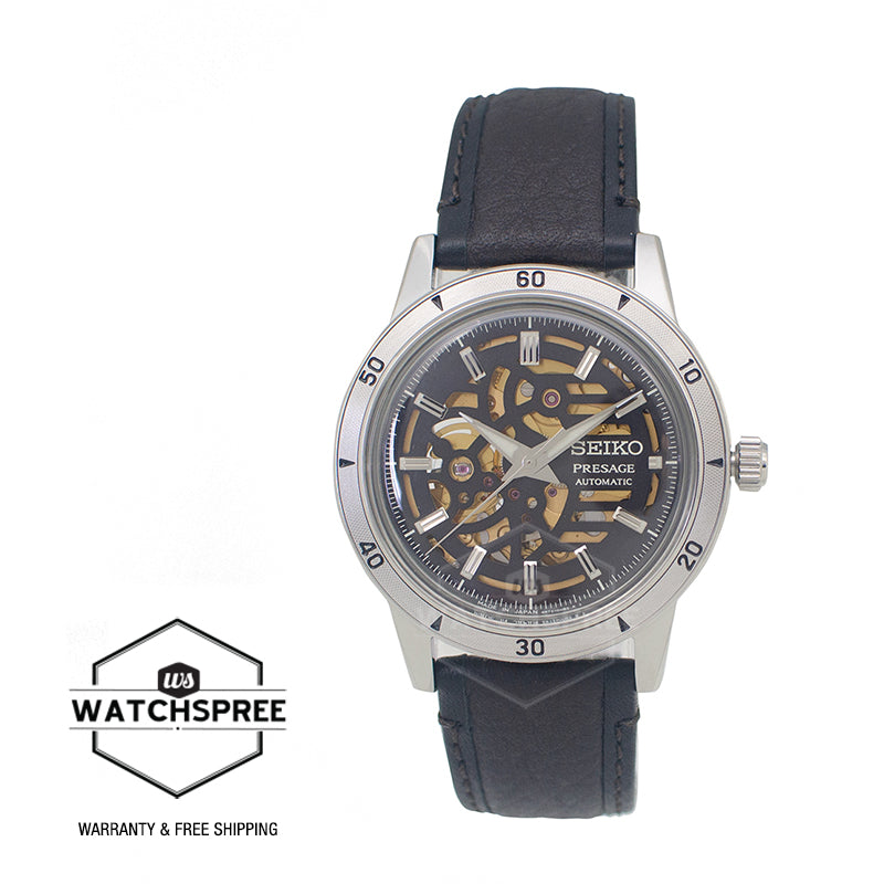 Seiko Presage (Japan Made) Automatic Style 60's Two-Tone Leather Strap ...