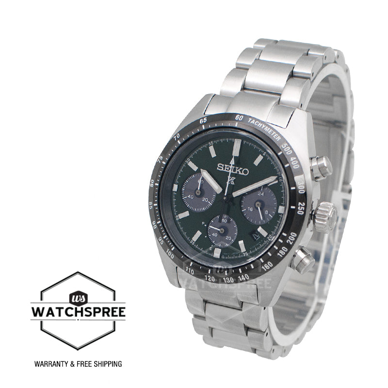 Seiko Prospex Solar Chronograph Speedtimer Stainless Steel Band Watch ...