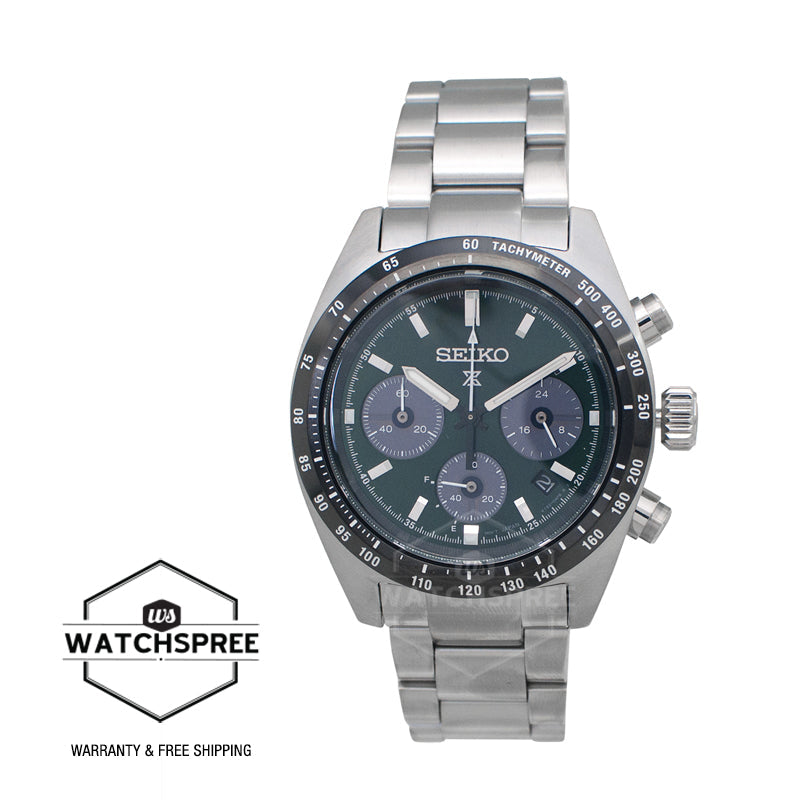 Seiko Prospex Solar Chronograph Speedtimer Stainless Steel Band Watch ...