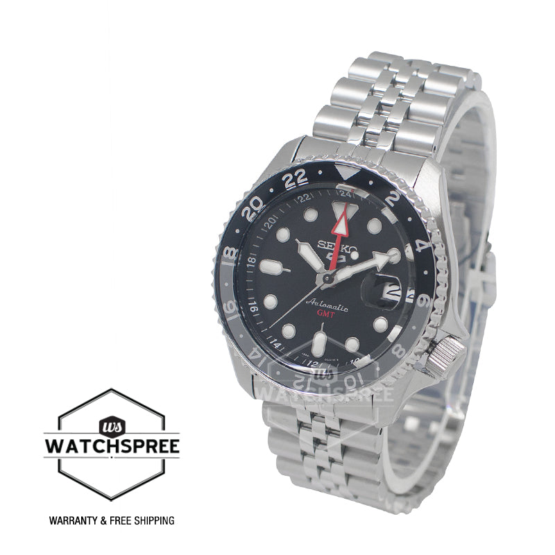 Seiko 5 Sports Automatic GMT SKX Sports Style Silver Stainless Steel ...