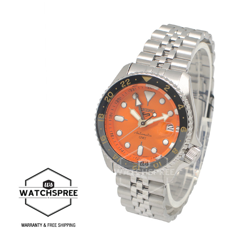 Seiko 5 Sports Automatic GMT SKX Sports Style Silver Stainless Steel ...