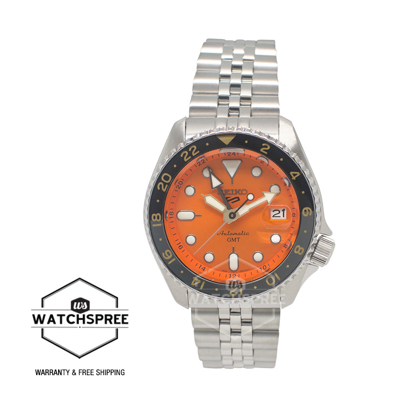 Seiko 5 Sports Automatic GMT SKX Sports Style Silver Stainless Steel ...
