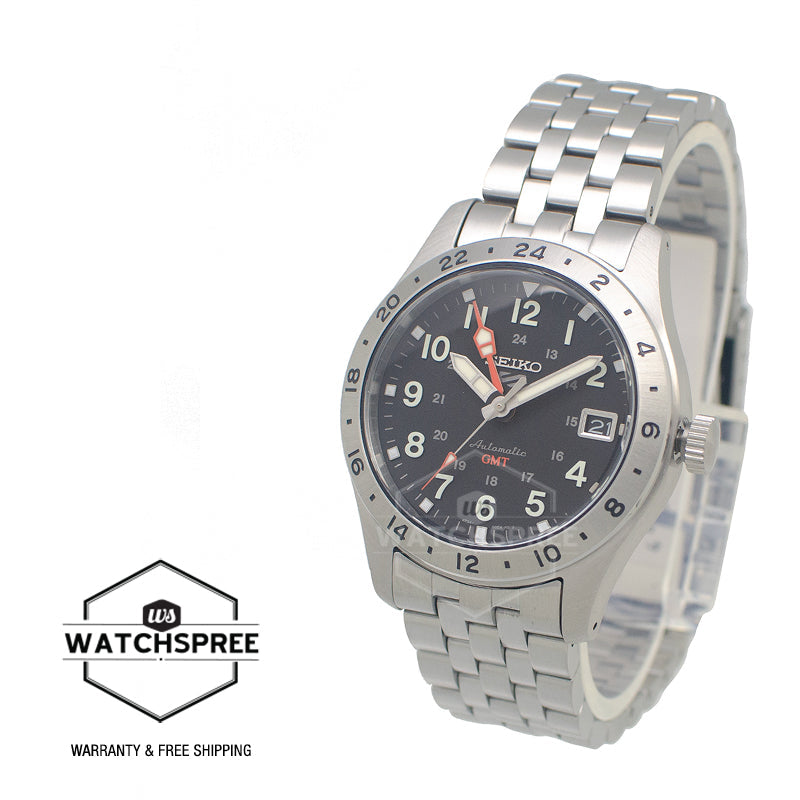Seiko 5 Sports Automatic GMT Field Series Stainless Steel Band Watch ...