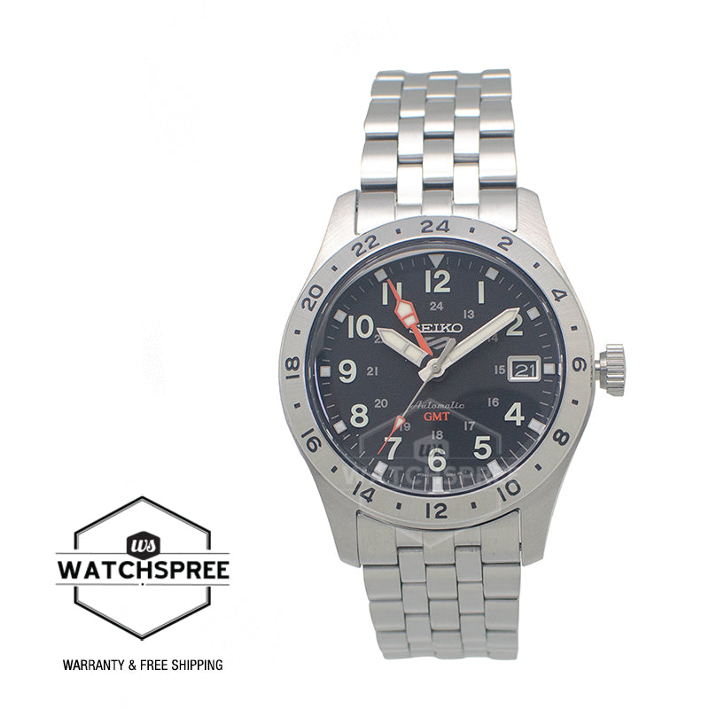 Seiko 5 Sports Automatic GMT Field Series Stainless Steel Band Watch ...