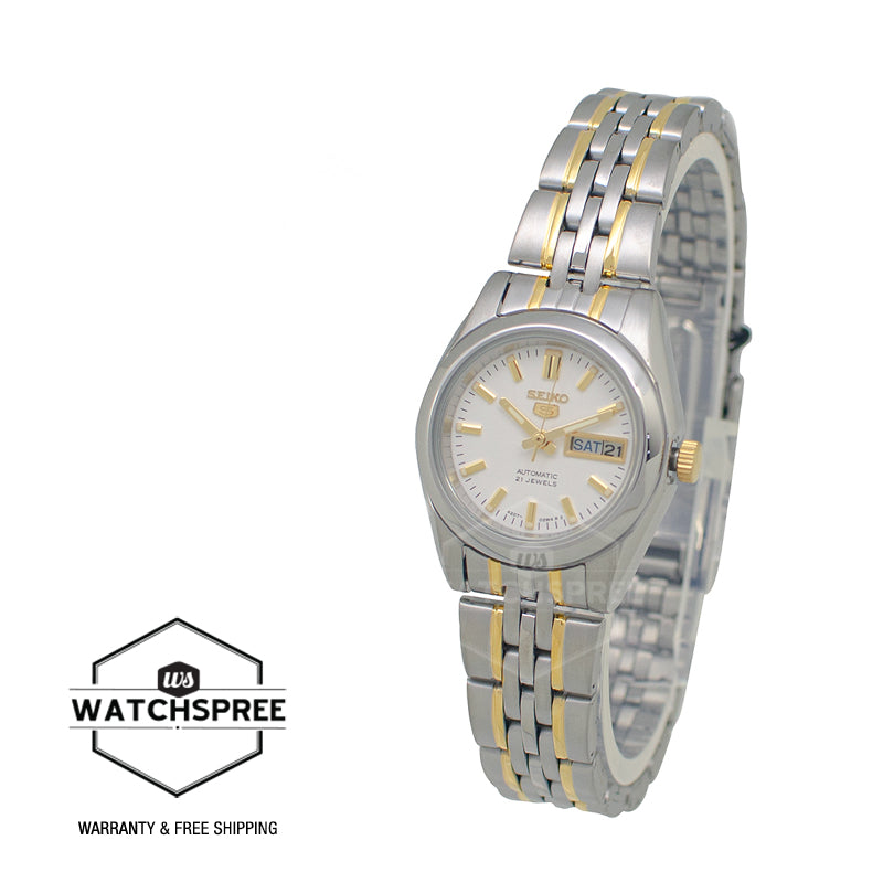 Seiko 5 Women's Automatic Two-Tone Stainless Steel Band Watch SYMA35K1 ...