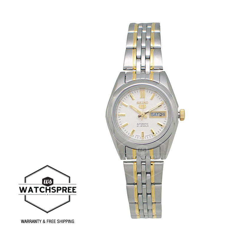 Seiko 5 Women's Automatic Two-Tone Stainless Steel Band Watch SYMA35K1 ...