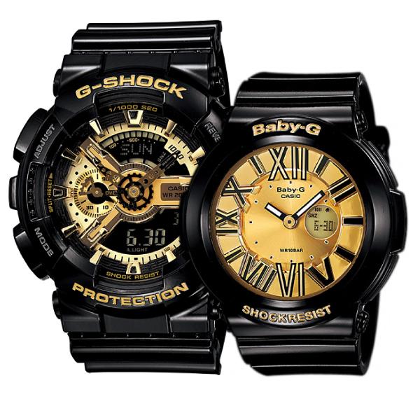 Casio G-Shock & Baby-G Couple Watches BGA160-1B / GA110GB-1A [Couple ...