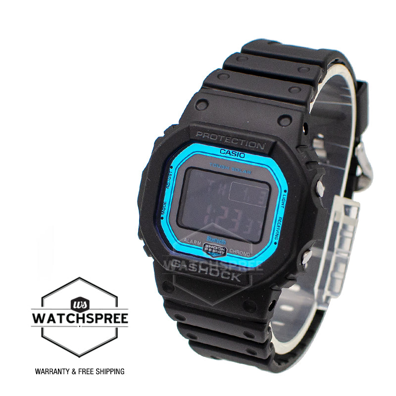 Casio G-Shock Bluetooth Multi Band 6 Tough Solar Black Resin Band Watch ...