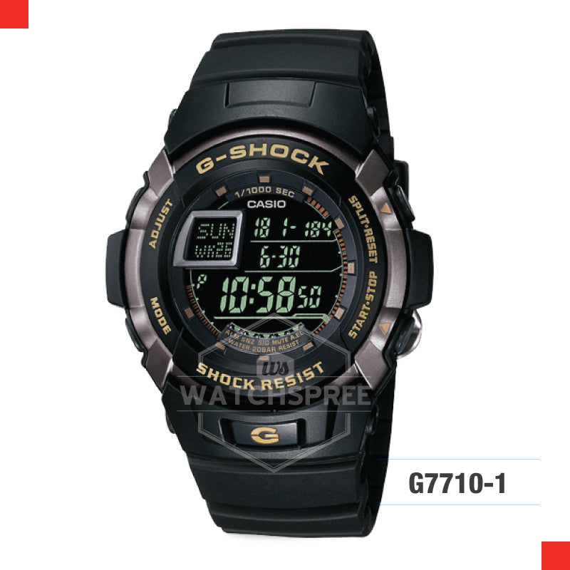 Casio G-Shock Trainer Sports Black Resin Band Watch G7710-1D G-7710-1D ...